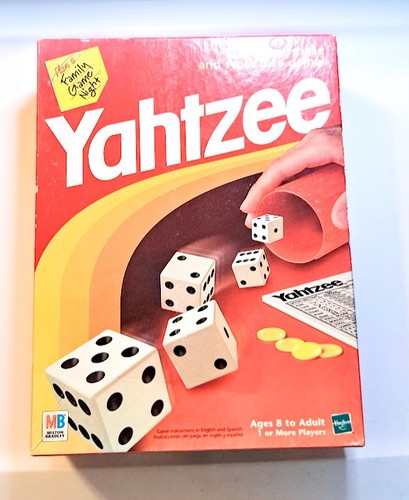 Yahtzee Game Complete with Dice Chips Instructions Score Pad and Box ...