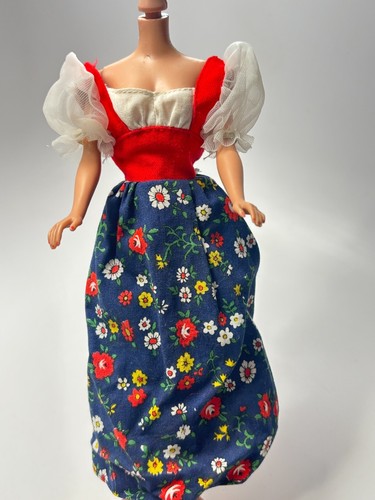 Vintage Barbie Floral Dress w/ Red Bodice - Best Buy #7755 Peasant ...