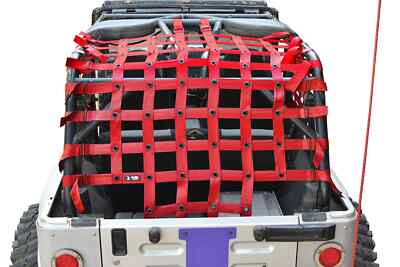 Fits Jeep Wrangler LJ Red Cargo Net Made in USA J0047380 | eBay