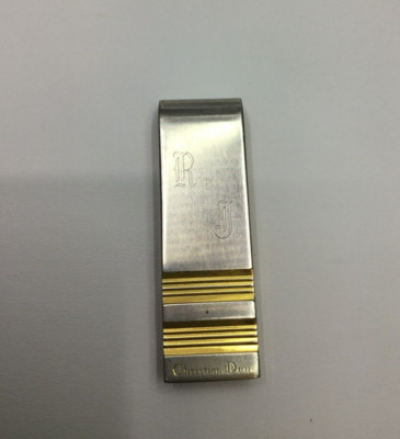 Vintage Christian Dior Gold Tone & Silver Tone Money Clip 2" | eBay