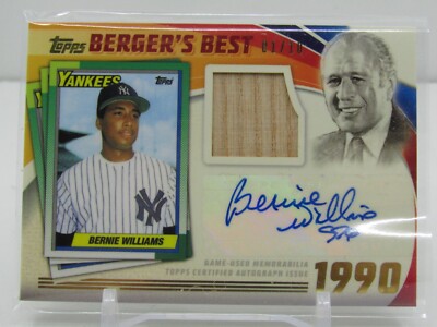 BERNIE WILLIAMS 2016 TOPPS BERGER'S BEST BAT AUTOGRAPH AUTO #01/10 ...