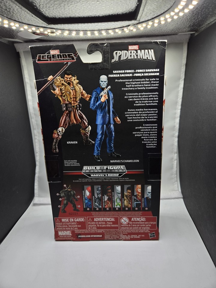 Marvel Legends Chameleon Figure NEW Rhino BAF Infinite Series Spider ...