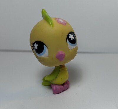 LPS Littlest Pet Shop #595 Tweety Bird Yellow Green Pink Flower | eBay