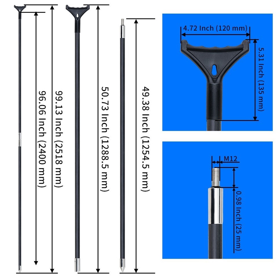Pactrade Marine Push Pole for Boats, 8-Ft Heavy-Duty Steel Tip | eBay
