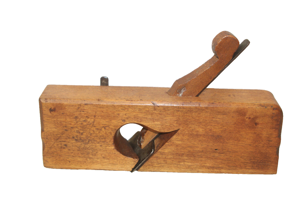 18th C Jo Fuller, RI, 1746-1822 Skewed Rabbet w/Nicker Moulding Plane ...