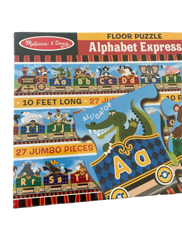 Alphabet Express Puzzle Melissa & Doug Jumbo Jigsaw Floor Puzzle 10 ...