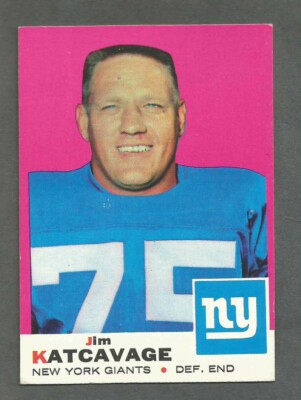 1969 Topps Football Jim Katcavage #84 New York Giants Dayton College EX ...