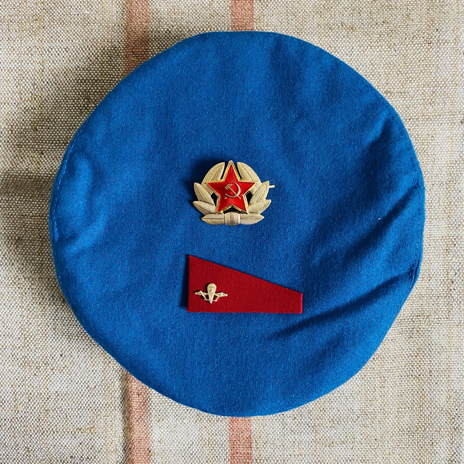 Soviet Blue Beret VDV. Airborne Hat Margelov. Paratrooper Cap, Cockade ...