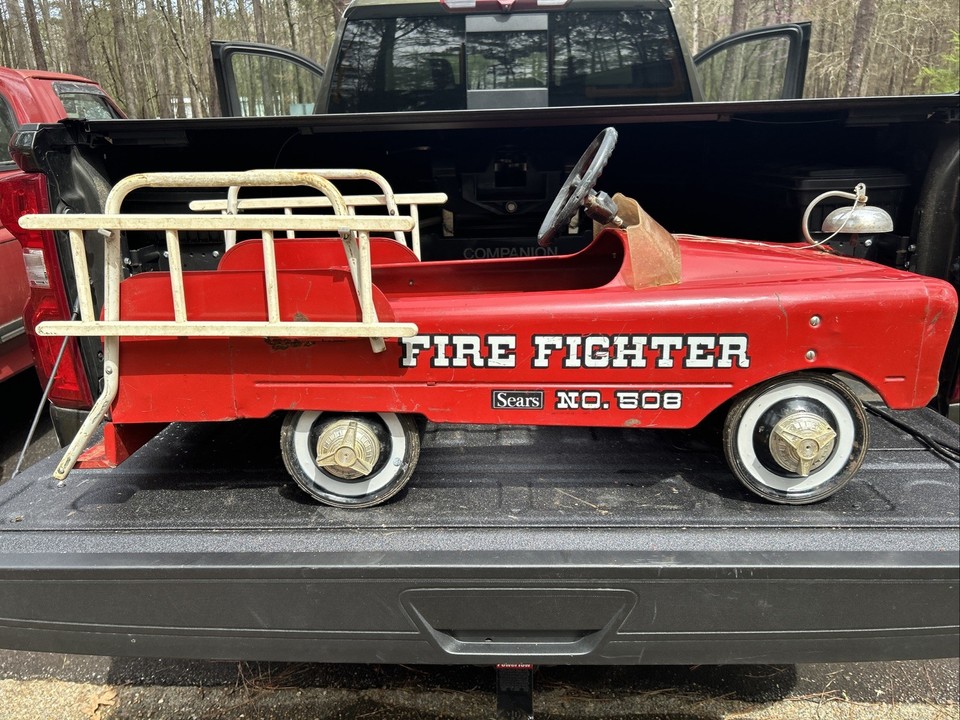 AMF VINTAGE PEDAL CAR FIRETRUCK ~ Fire Fighter Unit No. 508 / JW 508 | eBay