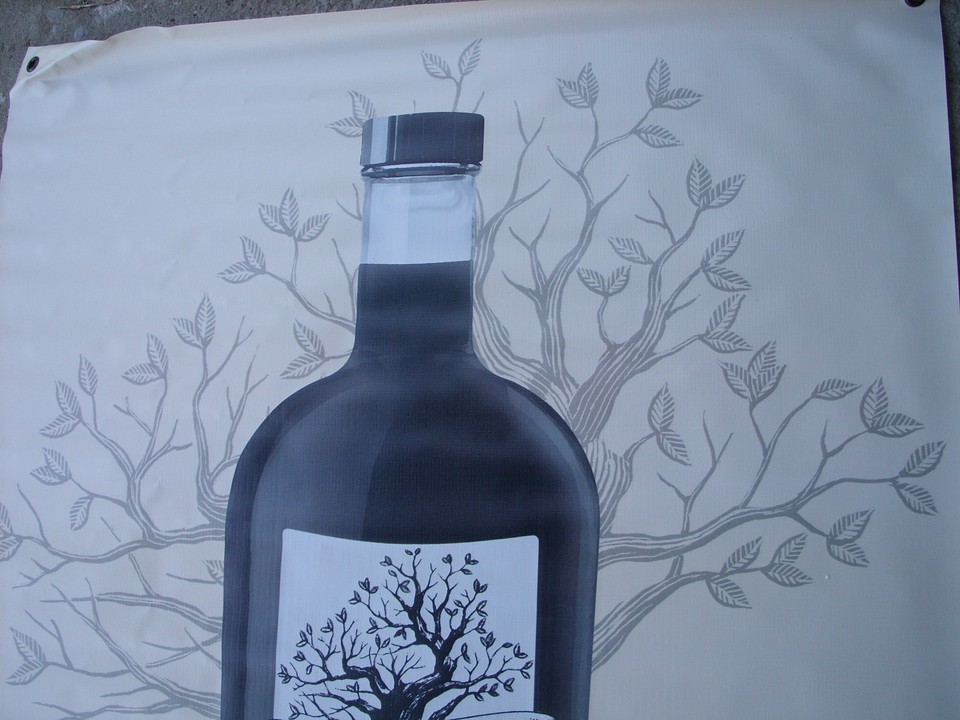 BLACKMAKER ROOTBEER LIQUEUR - PROMO VINYL CANVAS WALL BANNER 60 x 35 ...