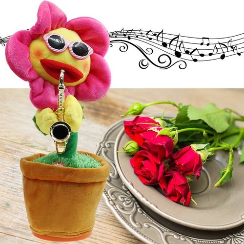 Dancing Singing Saxophone Sunflower Toy Creative Electric Musical Gifts ...