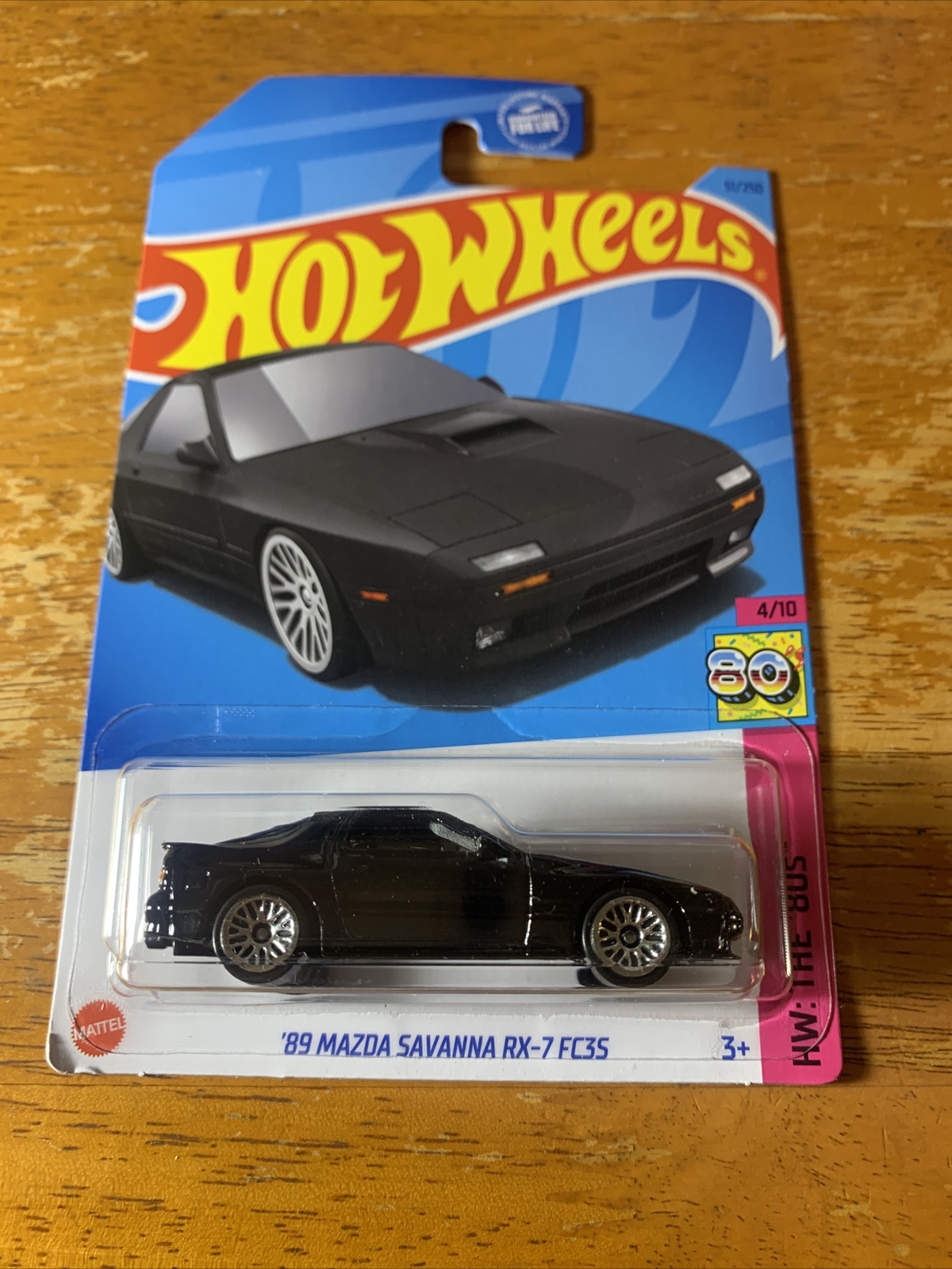 89 Mazda RX7-Savanna FC35-Black- 2023 Hot Wheels 51/250-HW THE '80S 4/ ...