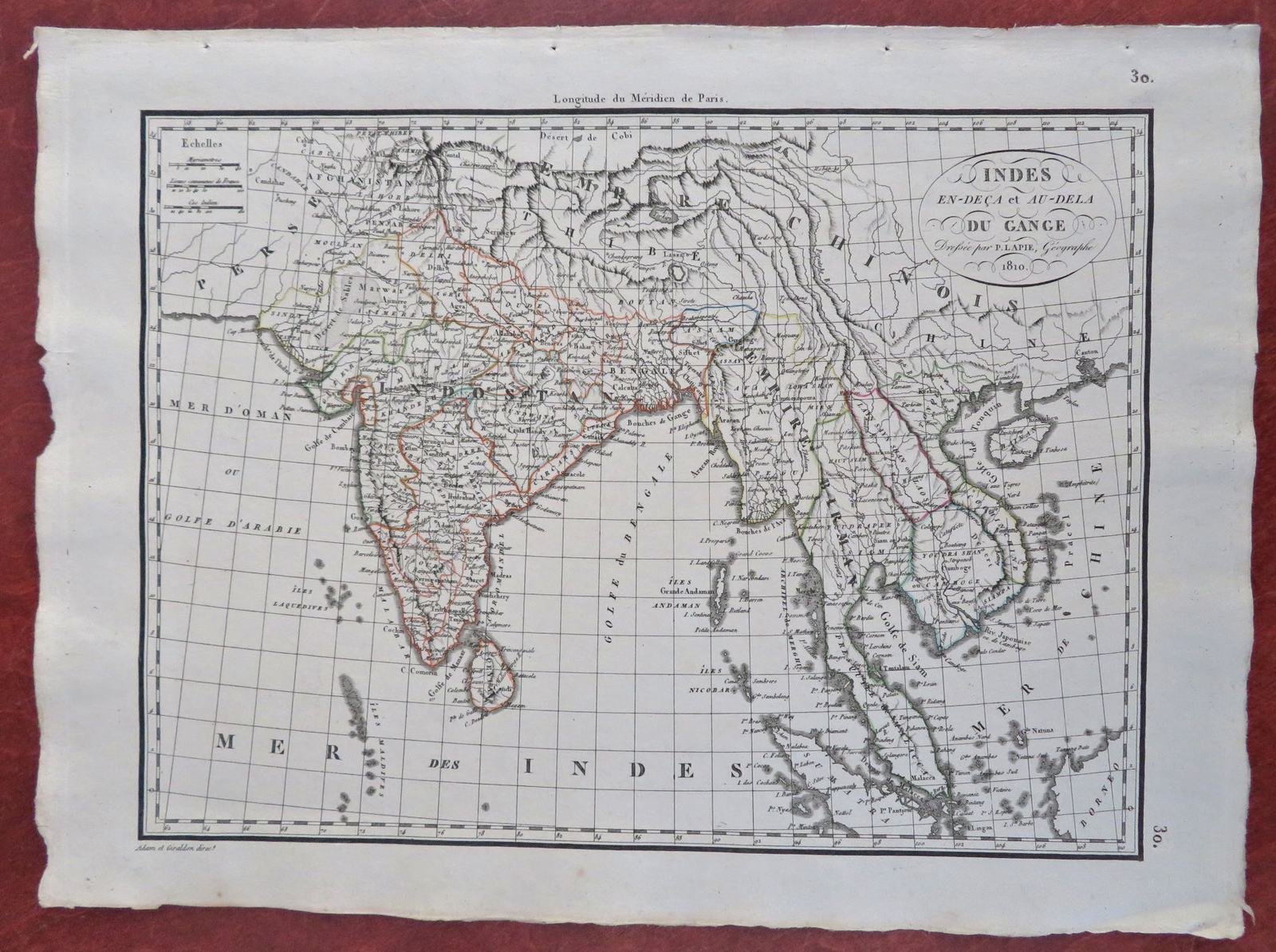 Mughal Empire British India Delhi Southeast Asia Calcutta Bombay 1810 ...