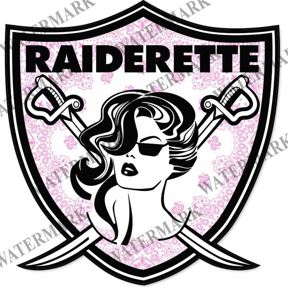 Las Vegas Raider Raiderette Bandanna sticker- Football fan female ...