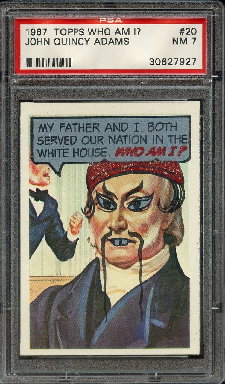 1967 TOPPS WHO AM I? 20 JOHN QUINCY ADAMS PSA NM 7 NS | eBay