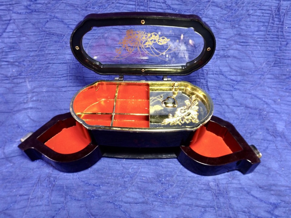 Vintage L Fei Lady Mate Musical Jewelry Box Twinkl in Brown Lucite | eBay