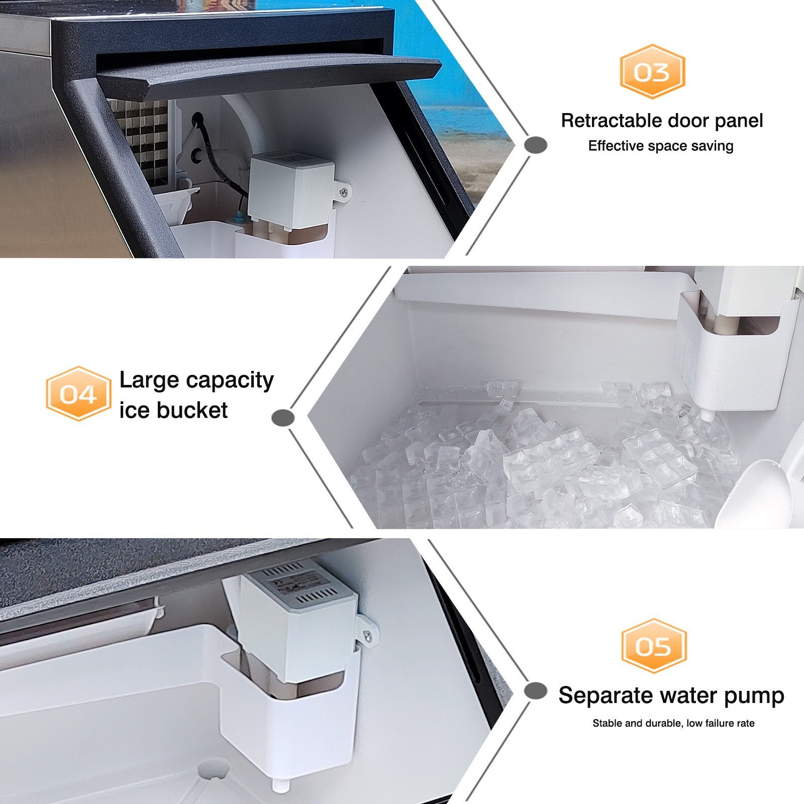 Commercial Ice Cube Maker Cube Ice Machine Automatic Ice Machine-132 ...