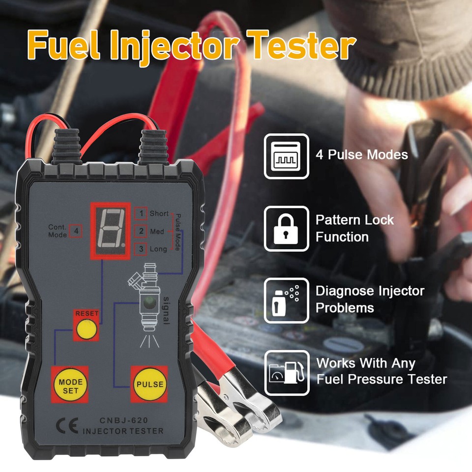 Car Fuel Injector Tester 4 Pulse Modes 12V Car Injector Cleaner ...