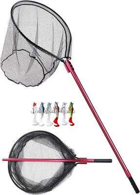 Heavy Duty Extra Large Aluminum Telescoping Landing Net - Large, Red | eBay