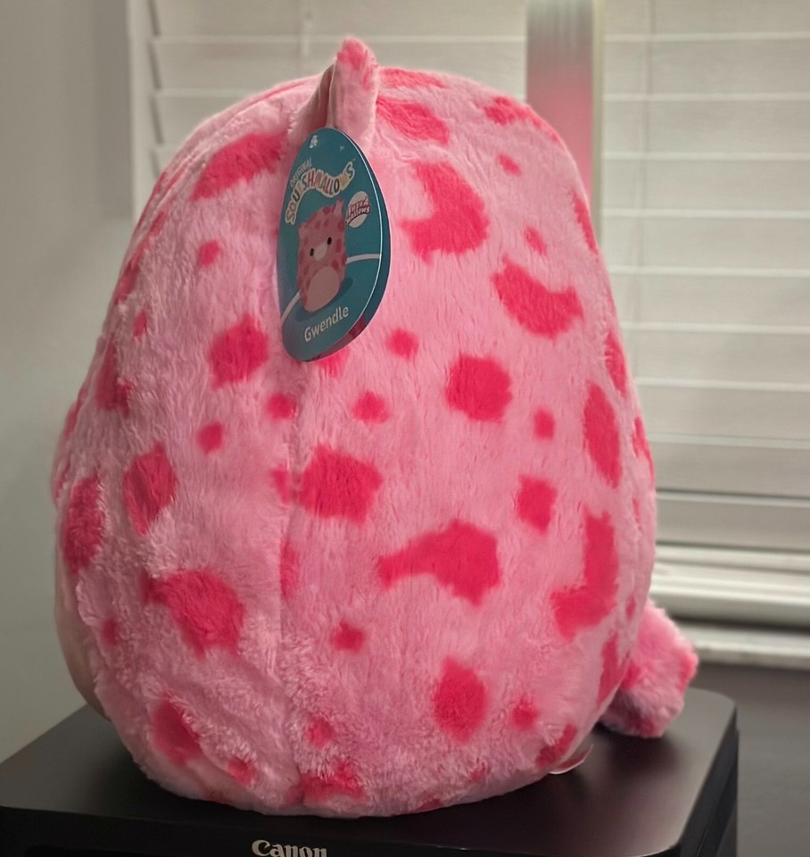 Squishmallows Gwendle The Fuzzy Pig Plush 16" Fuzzamallow Pink Stuffed ...