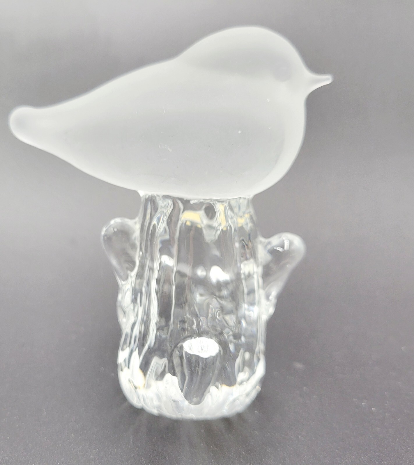 Sweden Reijmyre Kristal Frosted Glass Crystal Bird on Stump | eBay