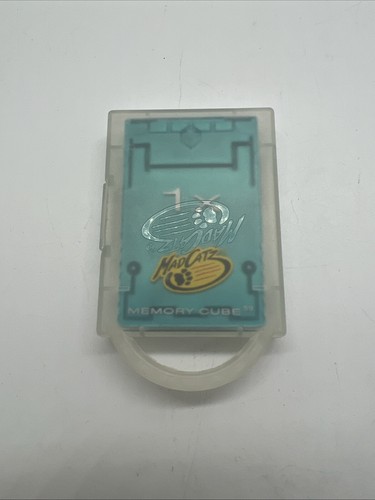 Nintendo Gamecube MadCatz 1X Memory Cube Blue Memory Card w/Case For ...