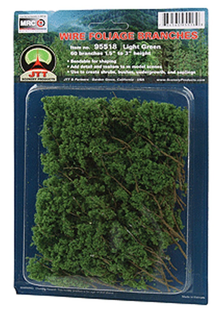 JTT Miniature Tree-Foliage Branches Lt Grn - O | eBay