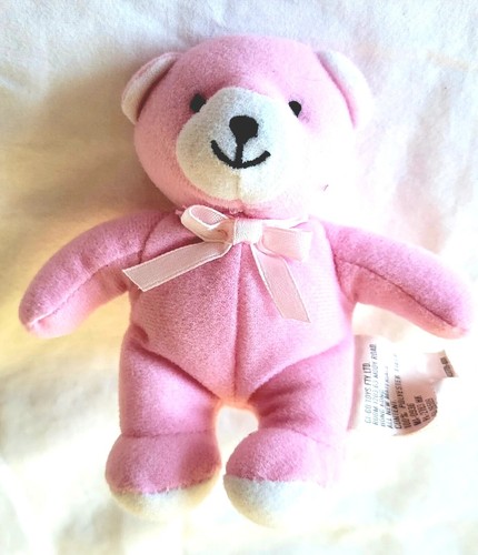 GI GO MINI TEDDY Pink bear plush 4.5" stuffed animal baby doll ...