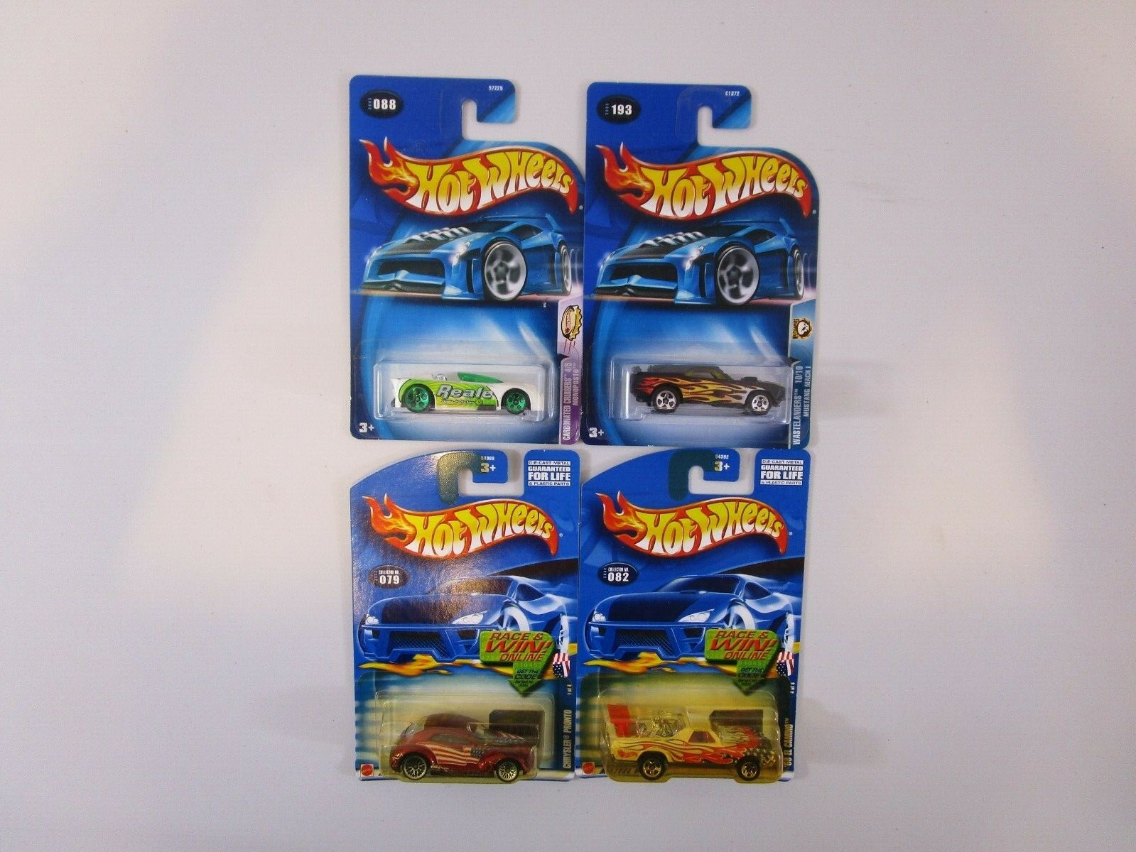 LOT OF (4) HOT WHEELS EARLY-2000s PRONTO, '68 EL CAMINO, MONOPOSTO ...