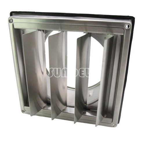 Stainless Steel Wall Air Vent Square Bathroom Extractor Outlet Gravity ...