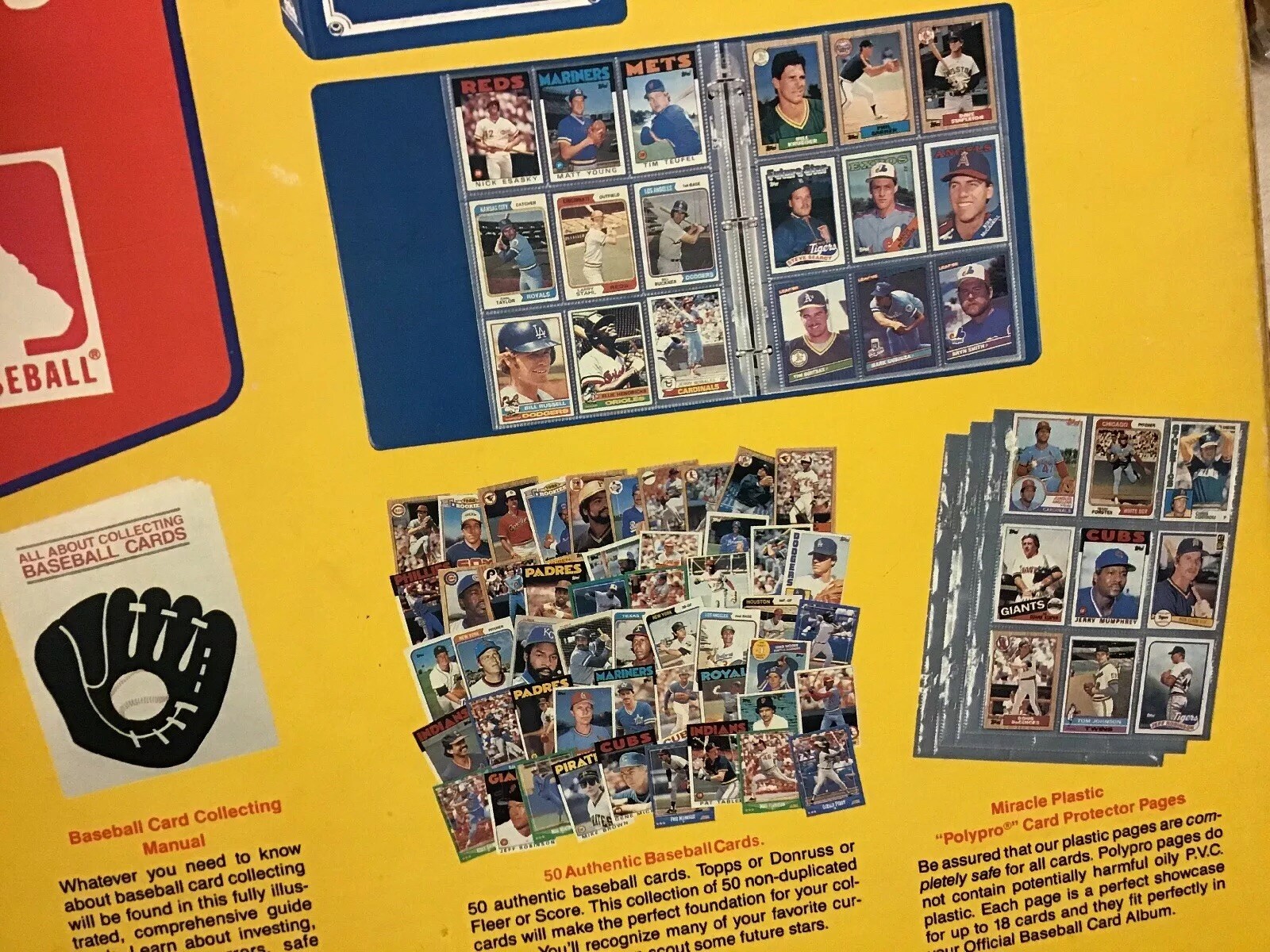 Vintage Official Baseball Card Collector’s Kit Major League BasebalL No ...