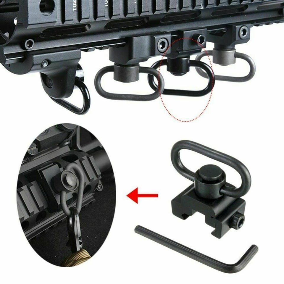 Single Point Gun Rifle Sling Strap MLOK QD Quick Release Swivel Airsoft ...