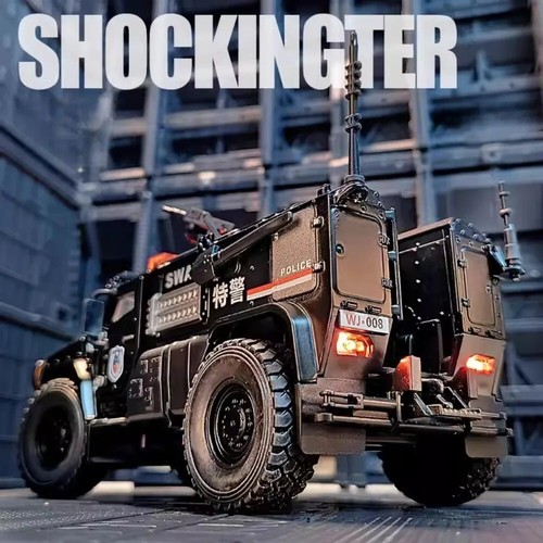 1:32 Scale SWAT Armored Police Car Model Toy Metal Diecast Pull Back ...