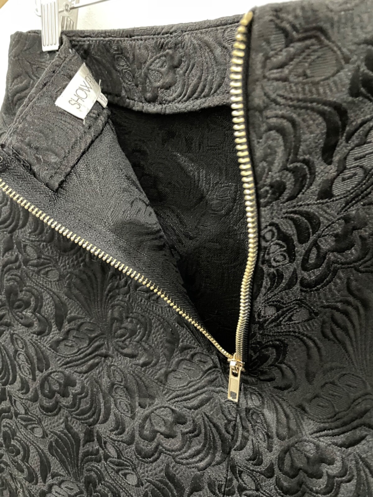 SHOWPO Showpony jacquard black mini skirt size 12 NWOT | eBay