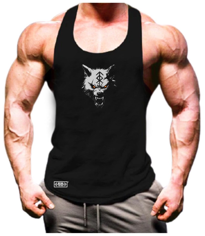 Vikings Wolf Vest Gym Clothing Bodybuilding Training Workout Exercise ...
