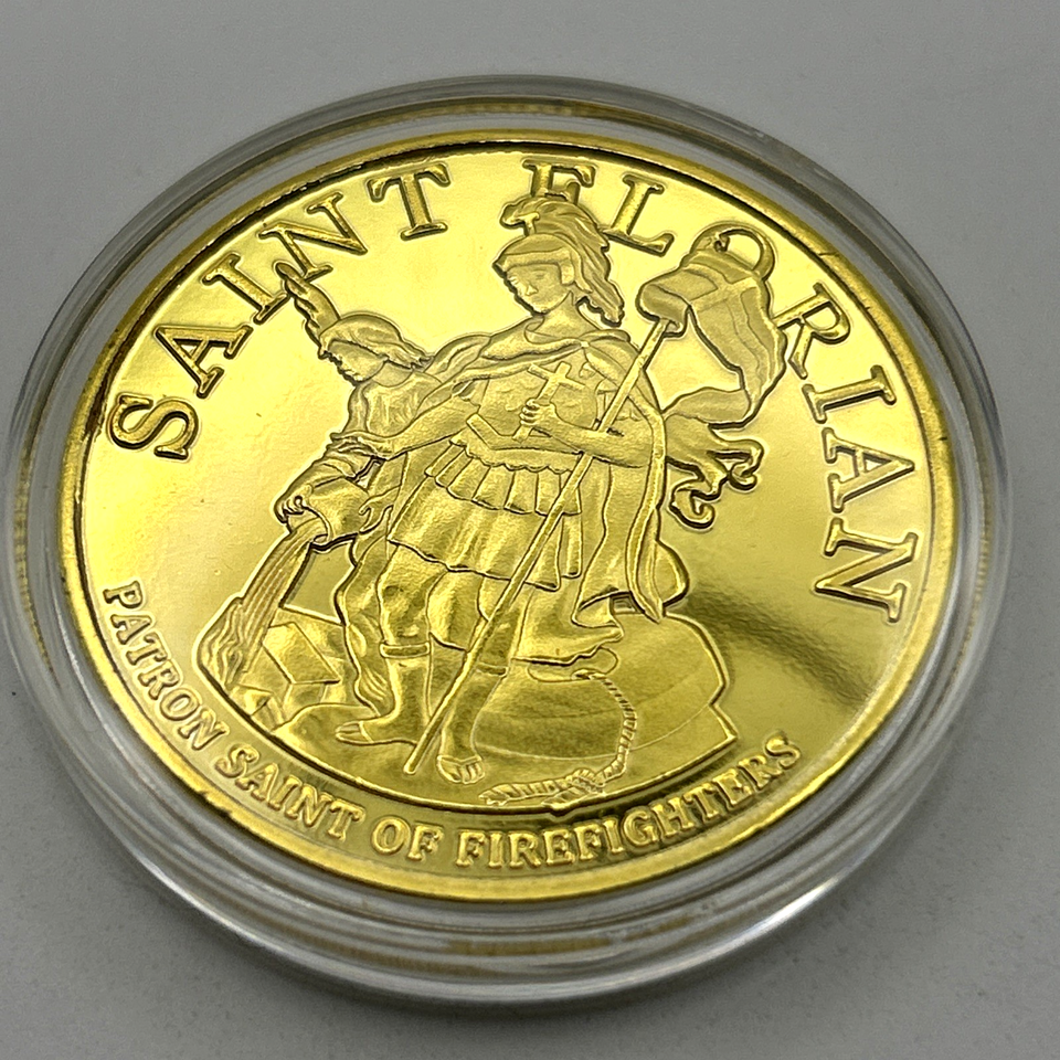 CHICAGO FIRE DEPARTMENT GOLD FINISH Challenge Coin w Capsule Brand New ...
