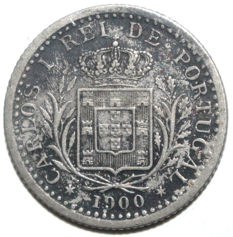 Portuguese 100 Réis Coin 1900 KM# 546 Portugal One Hundred Reis | eBay