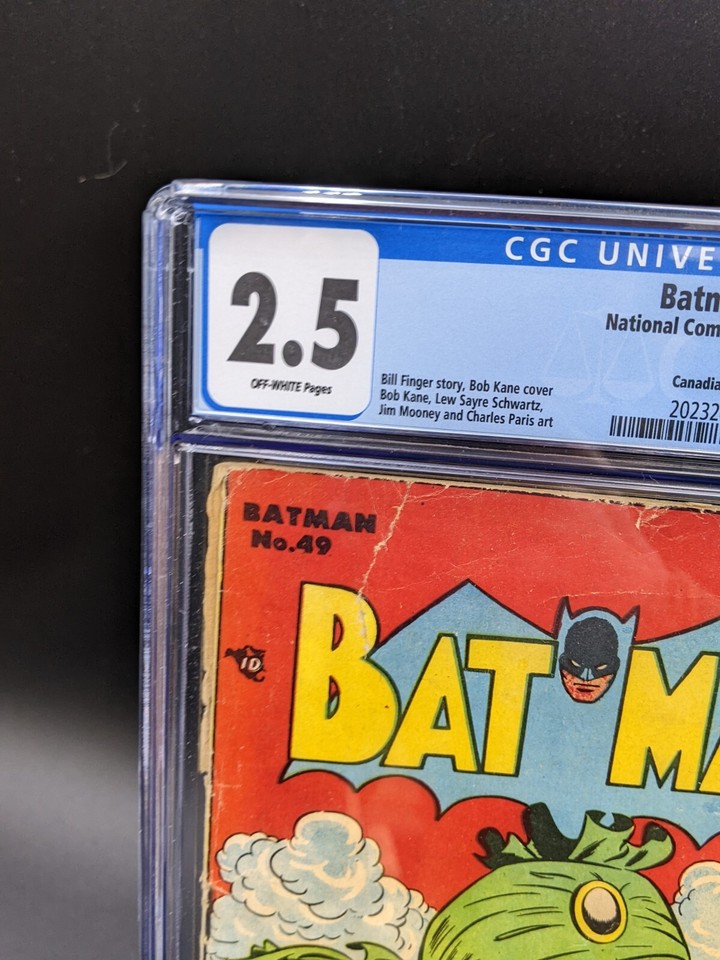 Batman #49 Canadian Edition National Comics 1948 CGC 2.5 Joker Green ...
