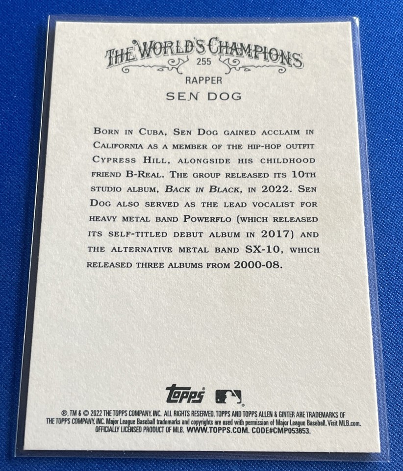2022 Topps Allen & Ginter's - #255 Sen Dog Rapper | eBay