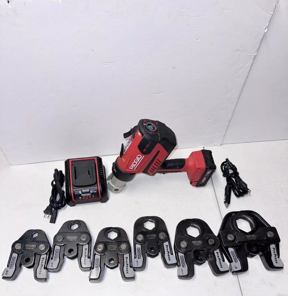 RIDGID 67053 RP 350 PRESS TOOL KIT, BATTERY, 12V CHARGER 1/2" - 2 ...