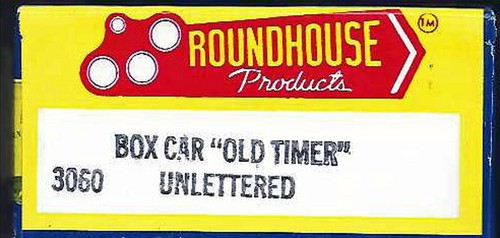 ROUNDHOUSE BOX CAR “OLD TIMER” HO Model Railroad Unpaintd KIT Estate ...