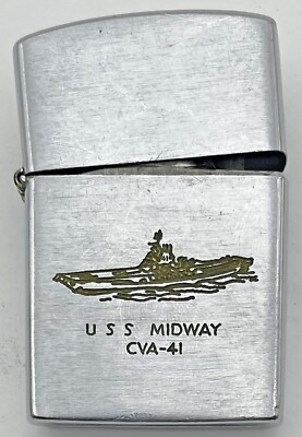 USS Midway CVA41 Vintage Konwal Super Lighter Japan Aircraft Carrier US ...