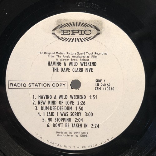 Tested The Dave Clark Five ‎Having A Wild Weekend Promo White Label ...