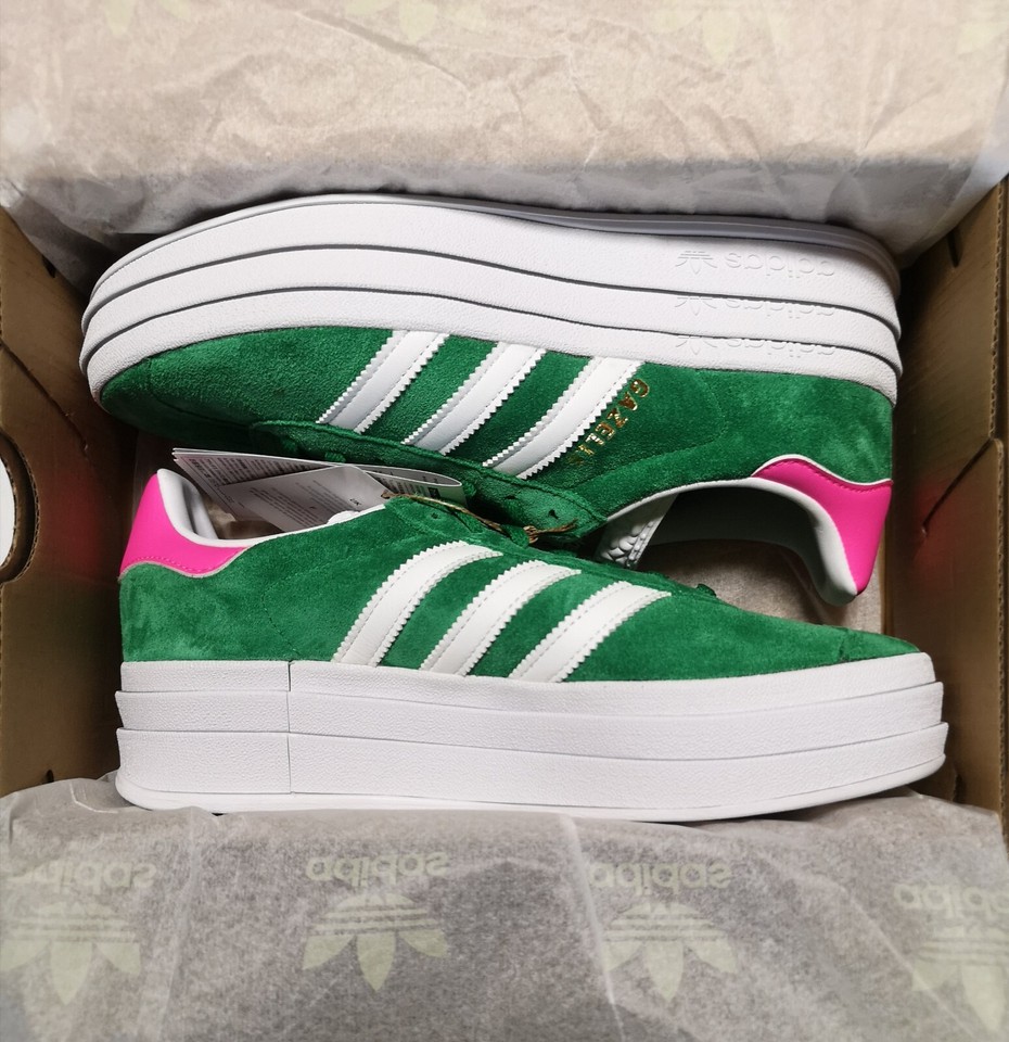 adidas Originals Gazelle Bold Green White Pink Women's Size IG3136 | eBay