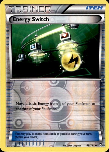 XY - Furious Fists #89/111 Energy Switch - Reverse Holo - Pokemon TCG ...