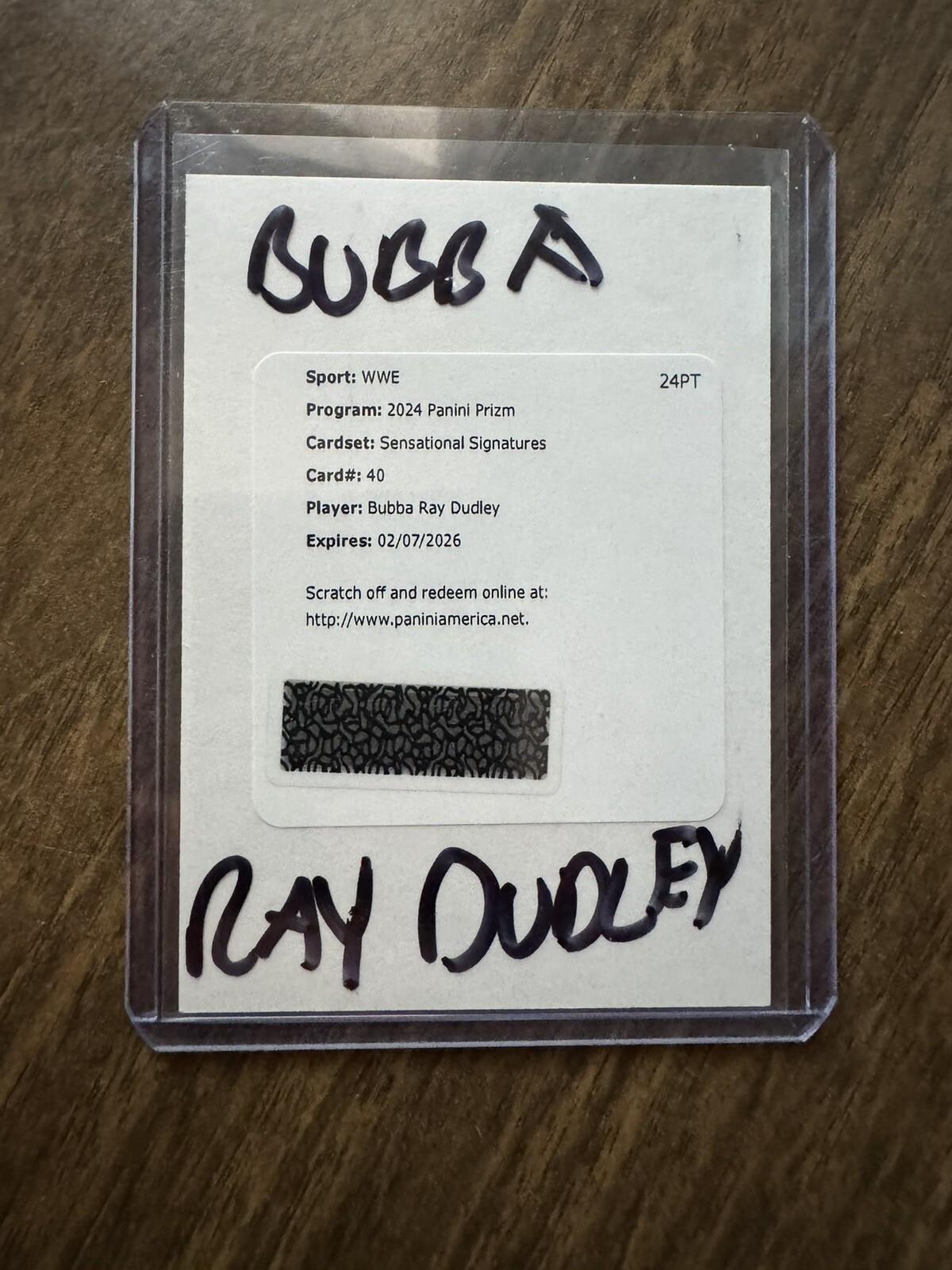 BUBBA RAY DUDLEY 2024 Panini Prizm Sensational Signatures WWE Auto ...