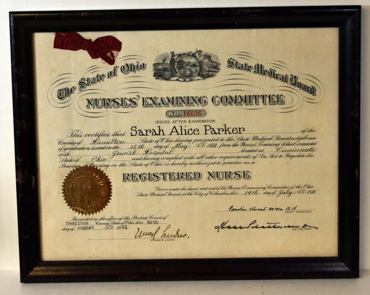 Registered Nurse Certification Nursing License Certificate From