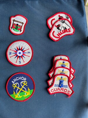 LOT Vintage Awana CHUMS GUARDS Maiden Anchor Compass Patches - new and ...