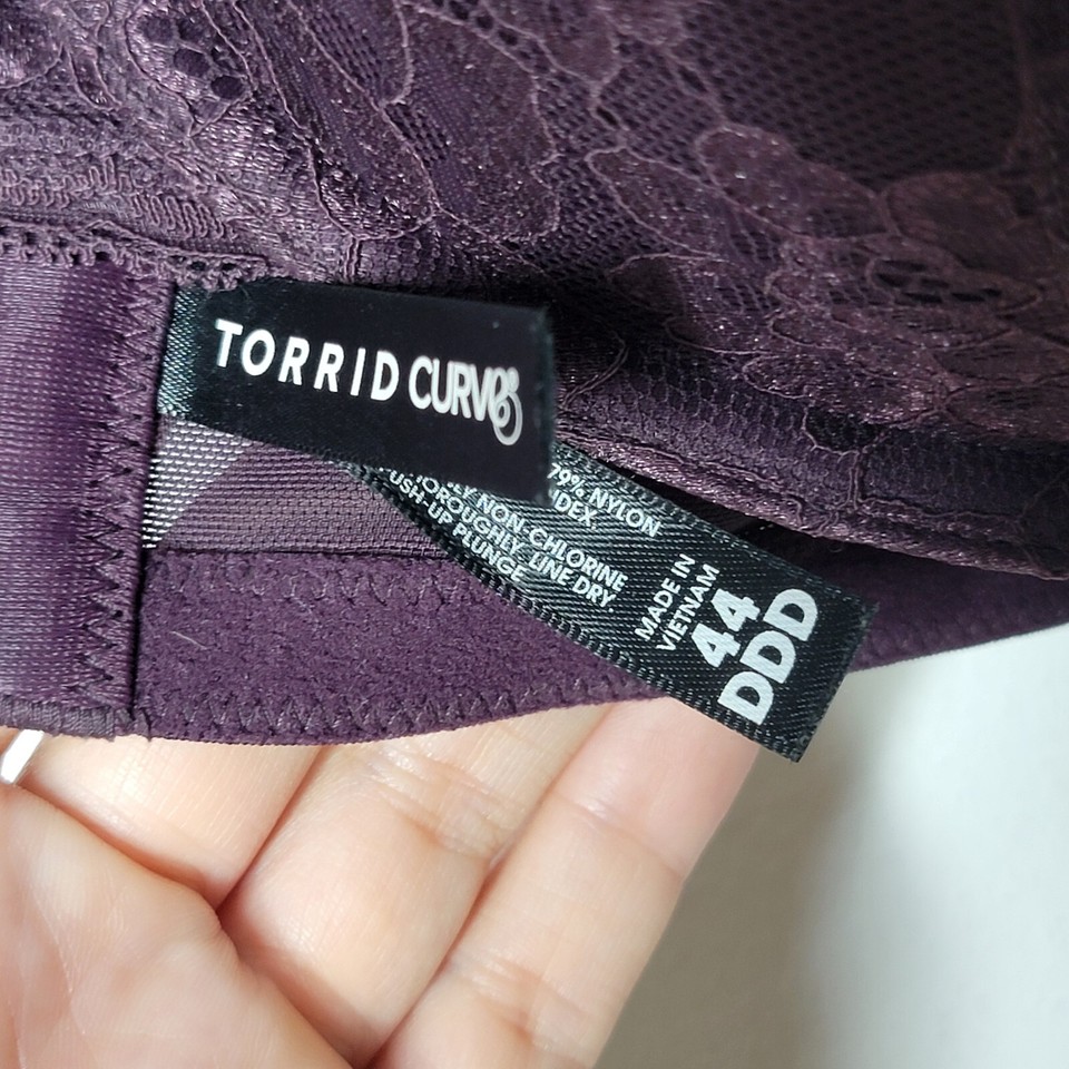 Torrid Curve 44DDD Purple Lace Plus Size Bra Padded Wired | eBay