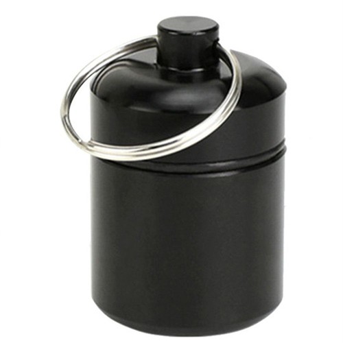 Key Chain Capsule Pill Box Contain Medicine Bottle Aluminum Alloy ...